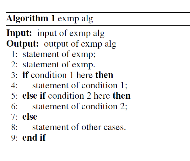 LaTeX Commands For Algorithms Memo